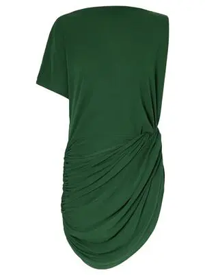 ALEX PERRY One-shoulder Asymmetric Gathered Jersey Mini Dress