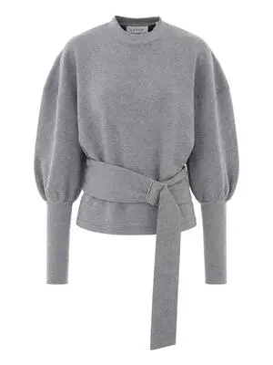 LANVIN Long-sleeve Tie-detail Sweatshirt