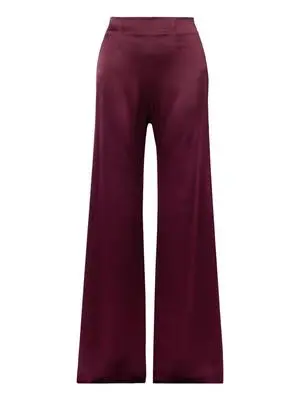 GALVAN Satin Wide-leg Pants