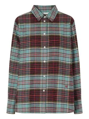 HIGH SPORT Checked Logo-embroidered Cotton-flannel Shirt