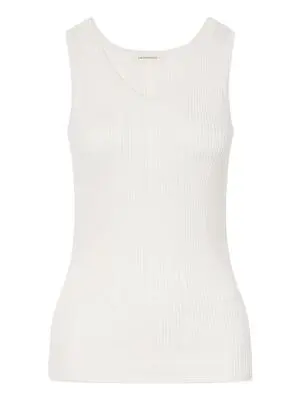 COLLEEN ALLEN Ribbed-knit Merino Wool Tank