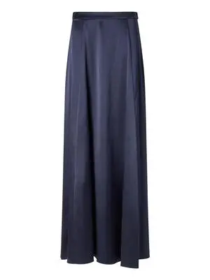 TWP Silk-satin Maxi Skirt - Blue