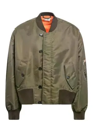 JW Anderson Oversized Tipped-hem Bomber Jacket - Green