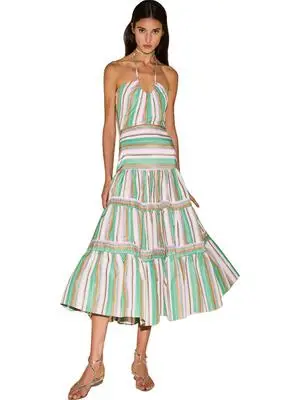 ALEXIS Roberta Twill Midi Dress