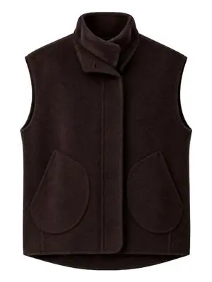 SOEUR Stand Collar Wool Vest