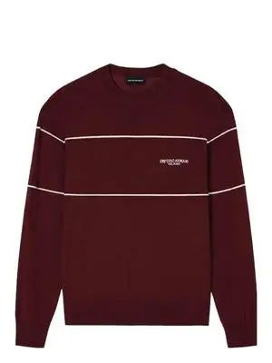 Emporio Armani Striped Sweater Brown