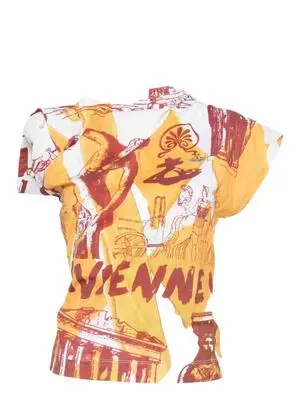 VIVIENNE WESTWOOD Hebo Graphic-print Asymmetric Tank Top White