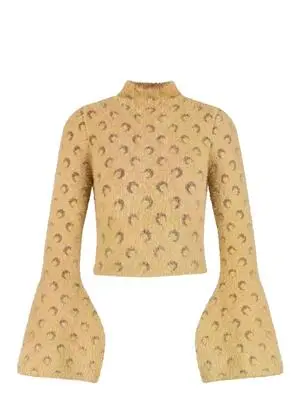 MARINE SERRE Moon Fluffy Sweater - Neutrals