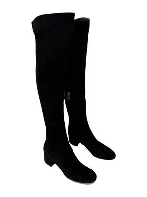 GIANVITO ROSSI Block-heel Knee-high Boots Black