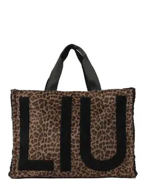 LIU JO Animal Print Polyester Tote Bag With Removable Strap