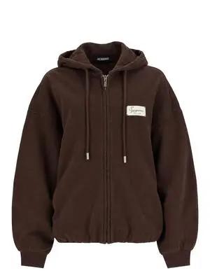 JACQUEMUS Felpa "corso" Con Cappuccio E Zip