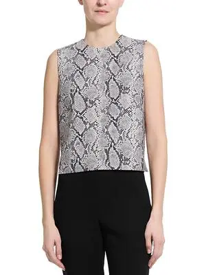 THEORY Stretch Wool Printed Shell