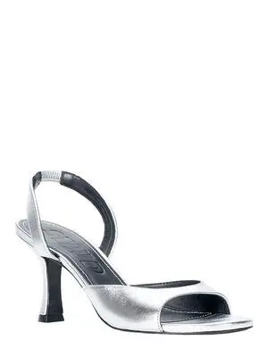 STAUD Brigitte Metallic Leather Sandals