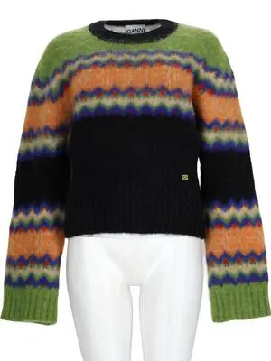GANNI Ganni Multicolour Alpaca-Wool Blend Sweater For Women