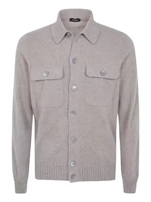 GRAN SASSO Cashmere Button-down Shirt-collar Cardigan