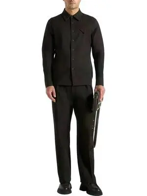 MANIÈRE DE VOIR Pierre - Twin Pleat Tailored Trousers - Dark Brown