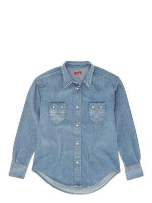 FORTELA Redford Japan Denim Texan Shirt For Men Blue