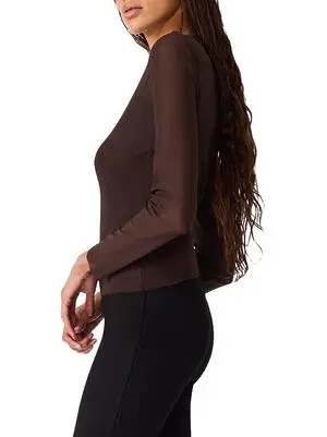 Steve Madden Sandy Knit Top Dark Espresso