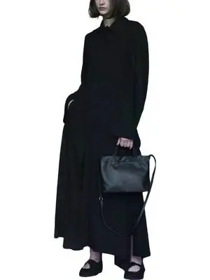 YOHJI YAMAMOTO Mini Logo-embossed Leather Tote Bag