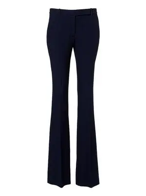 Alexander McQueen Crêpe Bootcut Pants Blue