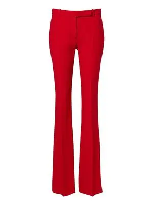 Alexander McQueen Crêpe Bootcut Pants Red