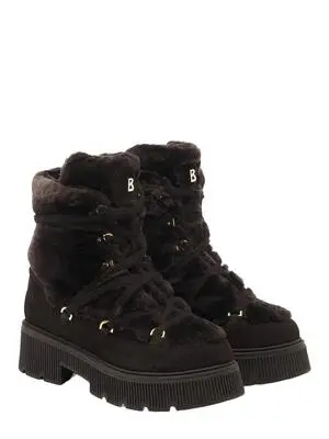BOGNER Turin Shearling-lined Suede Lace-up Boots