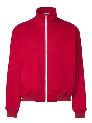 Auralee Silk Fleece Jacket Red