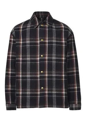 A.PRESSE Checked Wool And Cashmere Overshirt