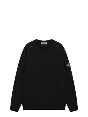 Stone Island Stone Island Black Cotton Crew-Neck Sweatshirt Men Black