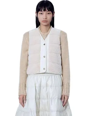 MONCLER Moncler Women Fluffy Teddy Padded Gilet