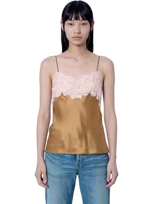 SAINT LAURENT Saint Laurent Women Lace Camisole Top