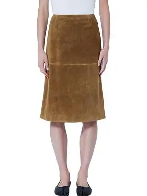 JIL SANDER Jil Sander Women Panelled Suede Midi Skirt