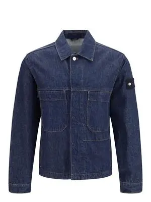 STONE ISLAND Stone Island Men Denim Biker Jacket