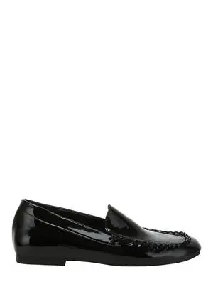 RAG & CO Dama Patent Pleather Loafers In By Rag & Co Black