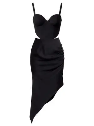 AVENUE N°29 Cut-out Wool Corset Dress -
