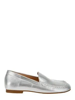 RAG & CO Dama Metallic Pleather Loafers In By Rag & Co Silver