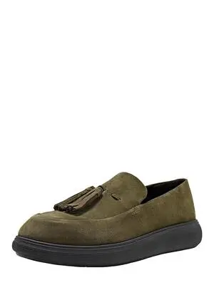 Fitflop Iq-comff Suede Tassel Loafers Women's Flat Shoes All Black Deep Olive