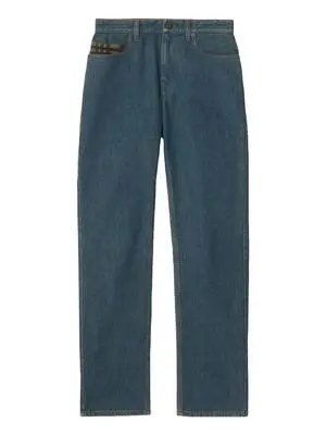 BURBERRY Dalia Check Pocket Straight-leg Denim Pants