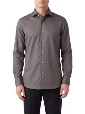 BRUNELLO CUCINELLI Casual Long-sleeved Cotton Shirt With French Collar