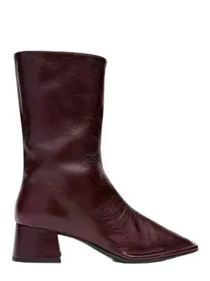ALOHAS Berlin Crinkled-finish Square-toe Boots