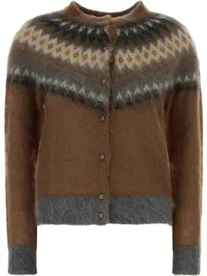 MM STUDIO Mm Studio Embroidered Mini Cardigan In Nylon Blend