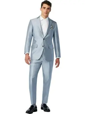 INDOCHINO Hythe Silk Wool Gray Blazer