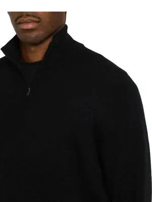 Vince Apos;s Cashmere Half-zip Sweater - Black