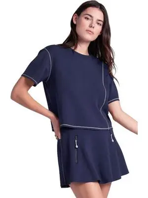 LUCKY IN LOVE Womens' Pure Luxe Short Sleeve Top