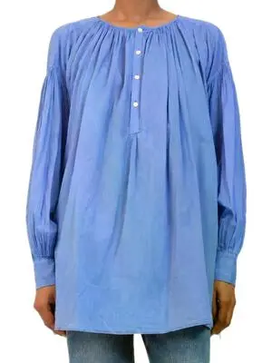 ARTS & SCIENCE Gathered Front-button Blouse