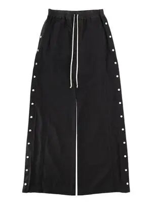 Rick Owens Wide Pusher Snap Pants - Black
