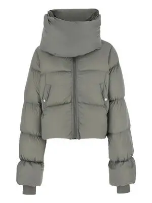 Rick Owens Rick Owens High Collar Puffer Down Jacket Gray