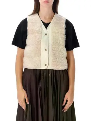 MONCLER Fluffy Teddy Padded Gilet