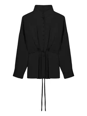 NOCTURNE Tie Detail Stand Collar Shirt