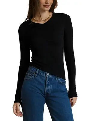 PERFECTWHITETEE Bianca Fitted Long Sleeve Tee